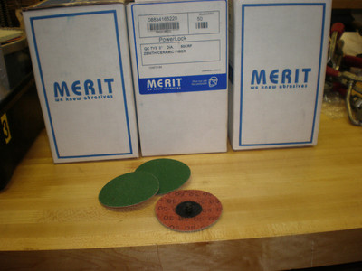 MERIT POWER LOCK QTY: 150, 50 GRIT~NEW~SURPLUS~ | eBay
