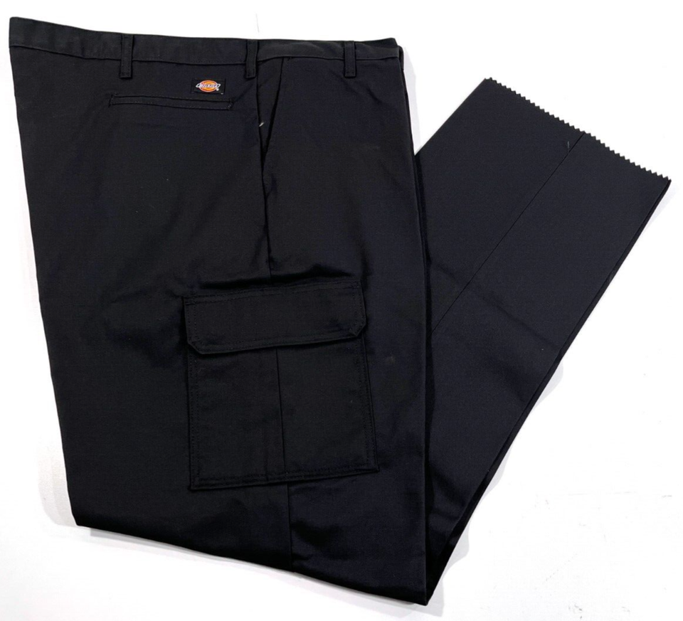 NEW MENS 42x36 DICKIES LP600 RELAXED FIT INDUSTRIAL CARGO PANTS BLACK ...