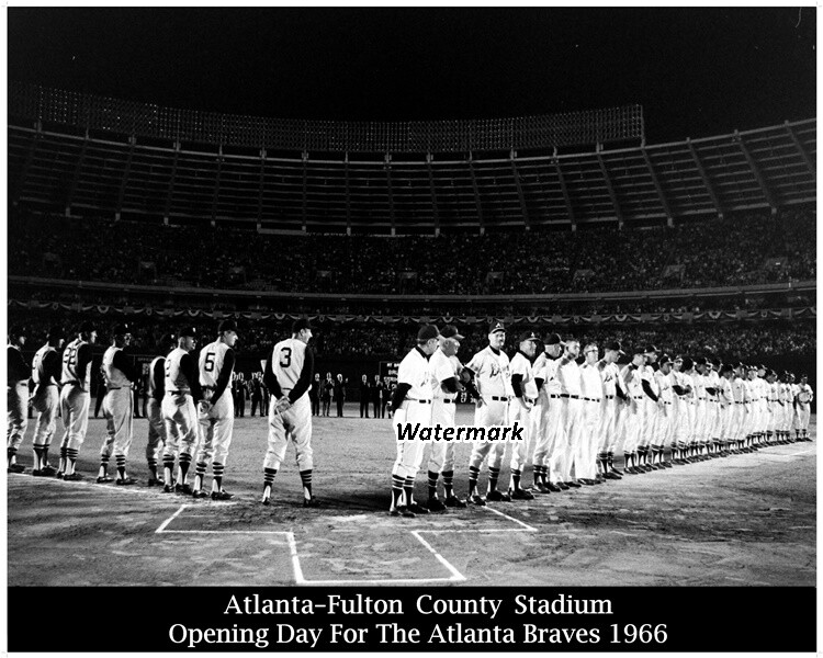 MLB 1966 Opening Day Atlanta Braves 1st Game in Franchise History 8 X ...