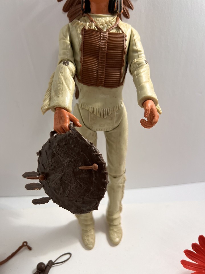 Vntg 1967 Marx Johnny West Indian Chief Geronimo Action Figure 12" Toy ...