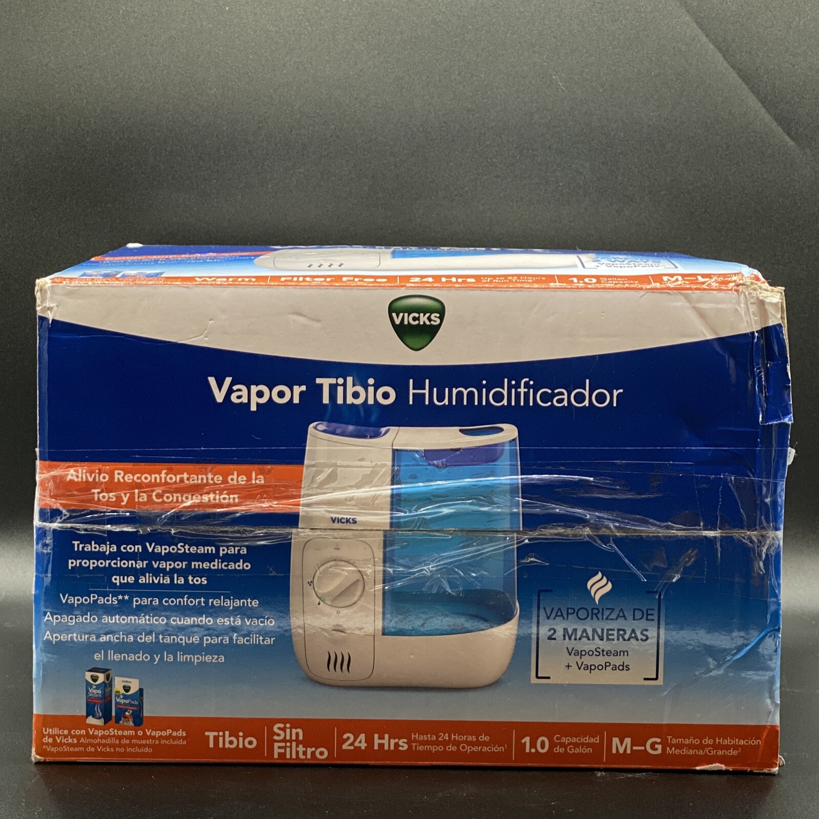 Vicks VWM845 Warm Mist Humidifier VapoSteam Cough + Congestion 1.0 ...