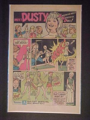 RARE OLD ~KENNER TOYS DUSTY DOLLS SPORTS DOLL FIGURES TOY AD~ ORIG ...