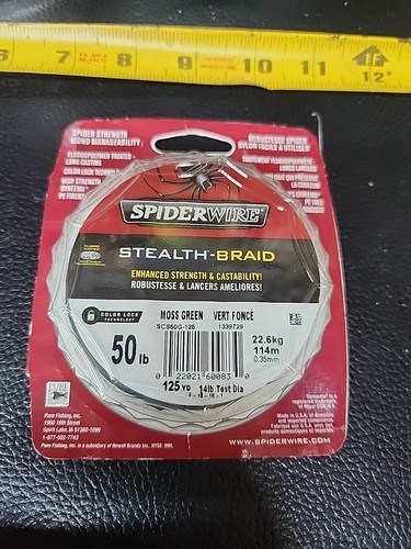 Spiderwire Stealth Braid 50lb 125yds Moss Green | eBay