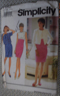 Simplicity 7662 Misses Semi Fitted Dress Jacket Career Sz 8 10 12 14 ...