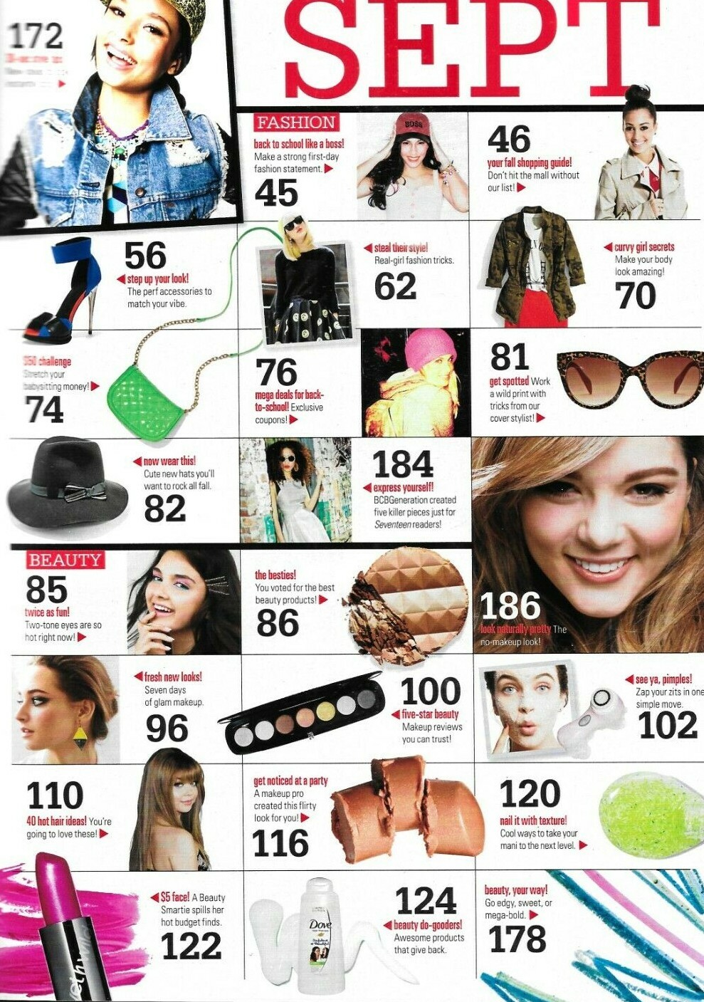 Seventeen Magazine Lily Collins Back To School Fashion Easy Hair Beauty ...