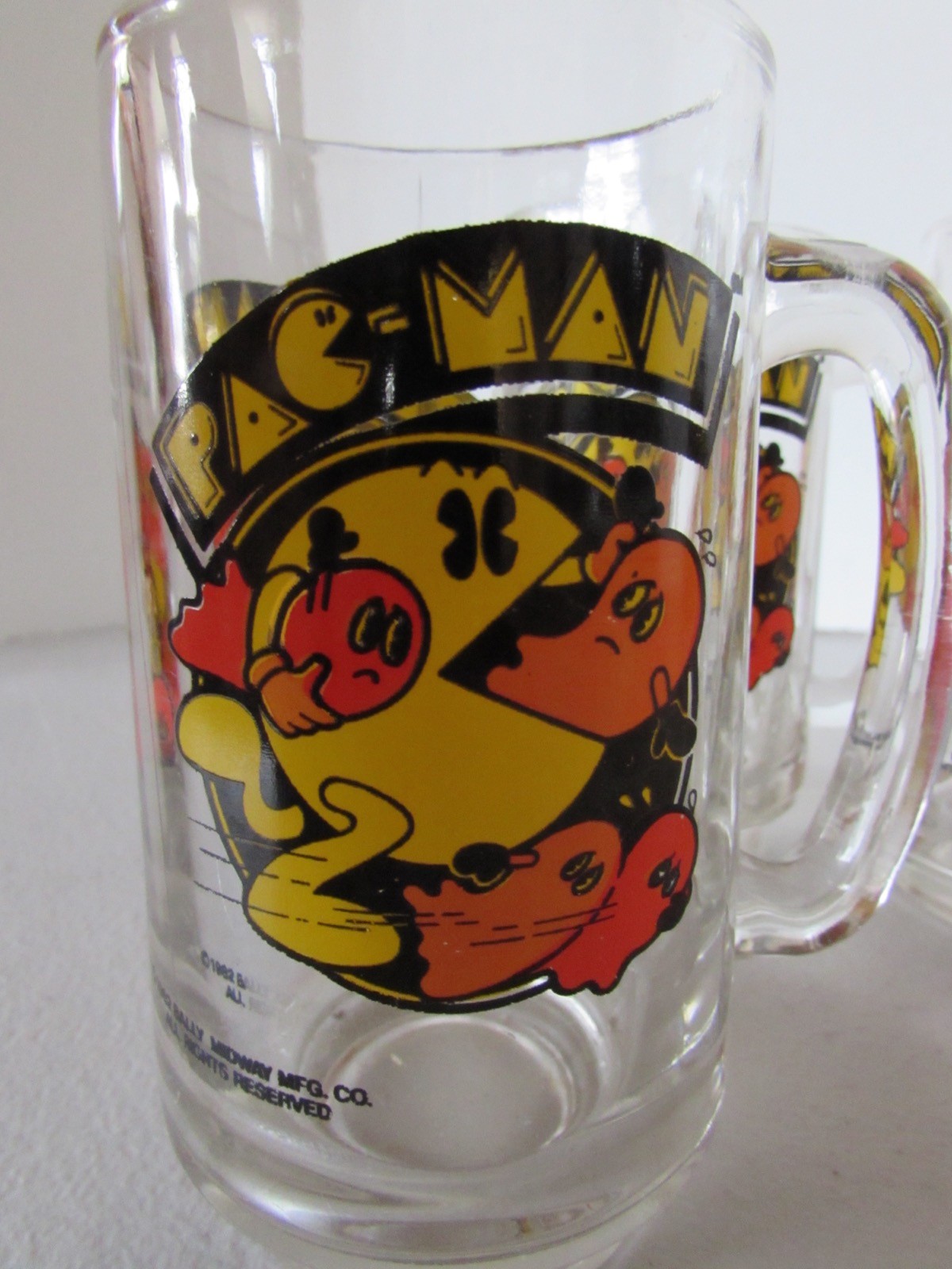 Lot Vintage 1982 Set of 3 PacMan Pac Man Beer Mugs Bally Midway STEIN ...