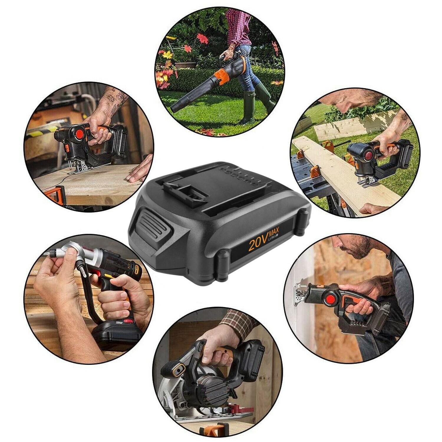 Replace for WORX Trimmer Battery WA3520 WA3525 WA3512 18V Rockwell ...