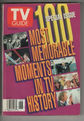TV GUIDE 1996 June 29-July 5 100 Most Memorable Moments Television ...