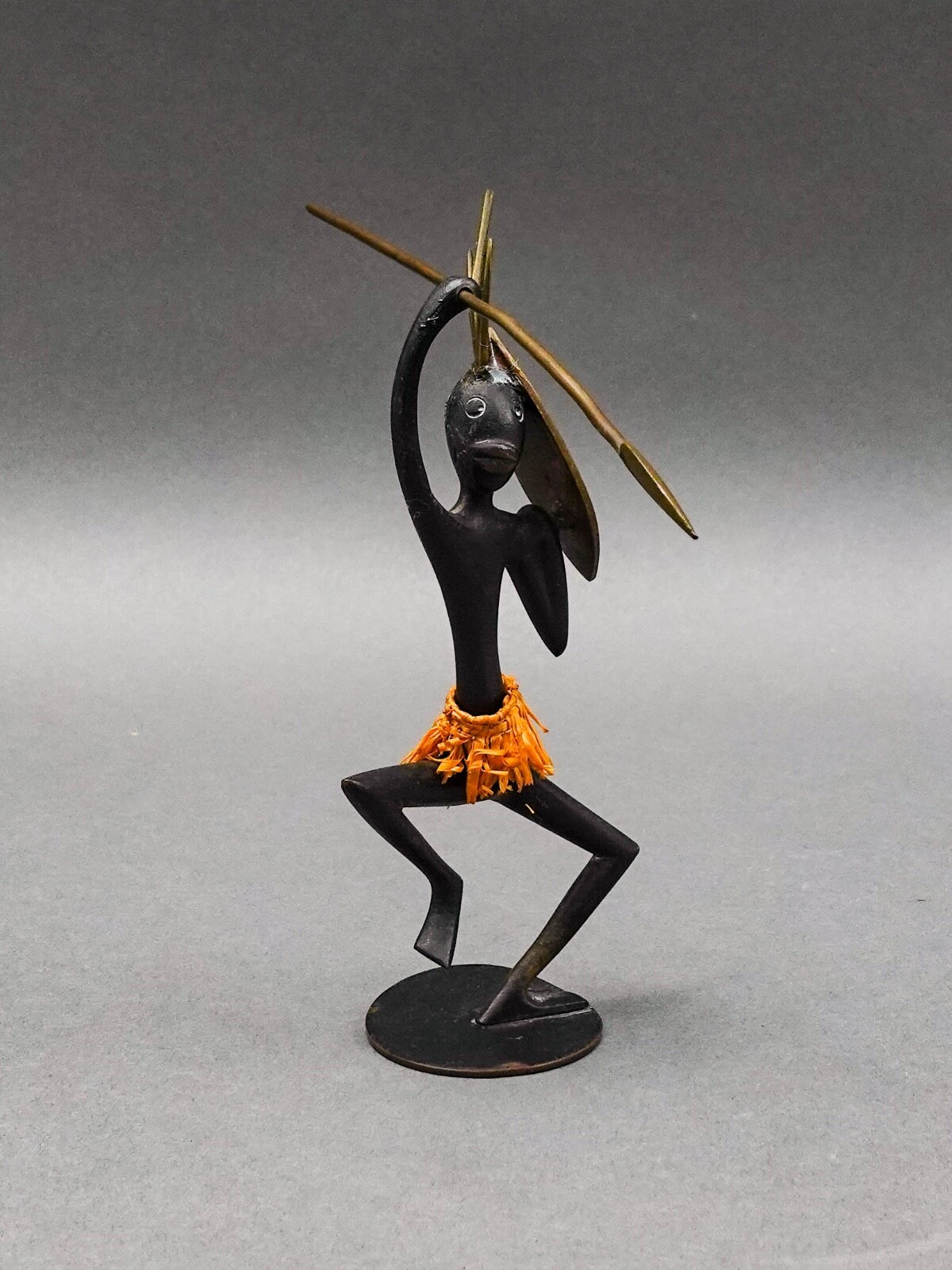 Hagenauer Wien Austria Handmade Bronze Brass African Warrior Figure ...