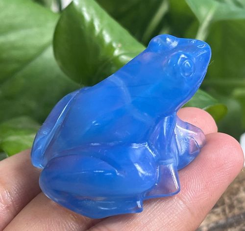 2” blue opal frog skull hand-carved quartz crystal reiki healing 1pc | eBay