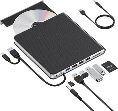 External CD DVD Drive for Laptop USB 3.0 USB C CD Drive External DVD ...