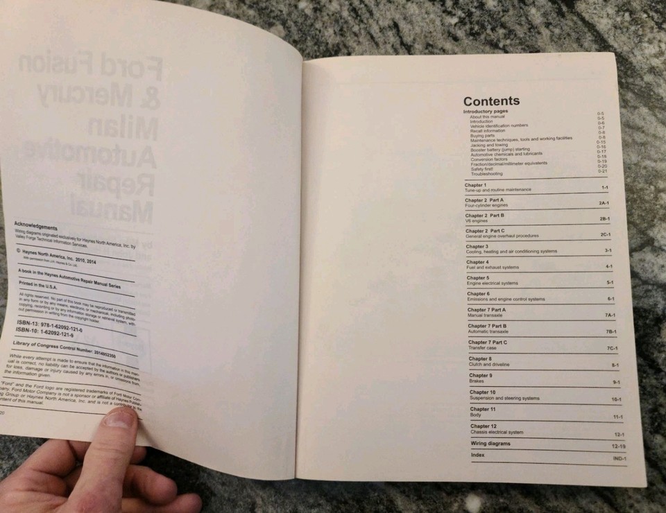 Ford Fusion, Mercury Milan Haynes Repair Manual 2006-2020 | eBay