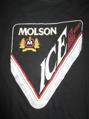 Vintage Q-Tees Label - MOLSON CANADIAN Ice Brewed Beer (XL) T-Shirt | eBay