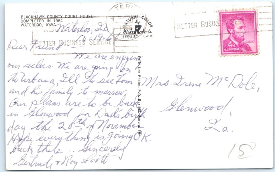 c1960s Waterloo, IA New Black Hawk County Courthouse Chrome Photo ...