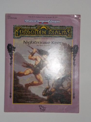 Forgotten Realms Nightmare Keep with Map / AD&D 2E Original / TSR 9341 ...