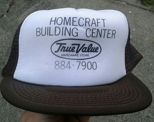Vintage HOMECRAFT BUILDING CENTERS True Value Hardware Snapback Hat Cap ...