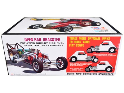AMT AMT1380 Skill 2 Model Kit Fiat Double Dragster Set of 2 Kits 1/25 ...