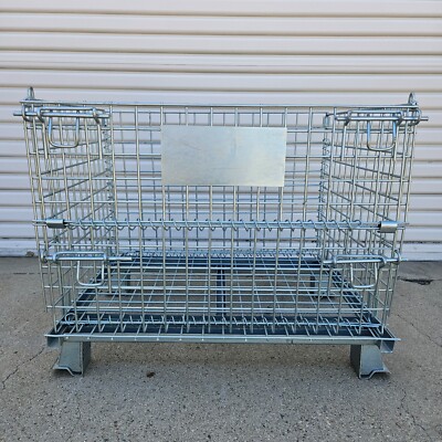 Folding Collapsible Wire Container 1000 Lb. Capacity 32"L x 24"W x 25"H ...