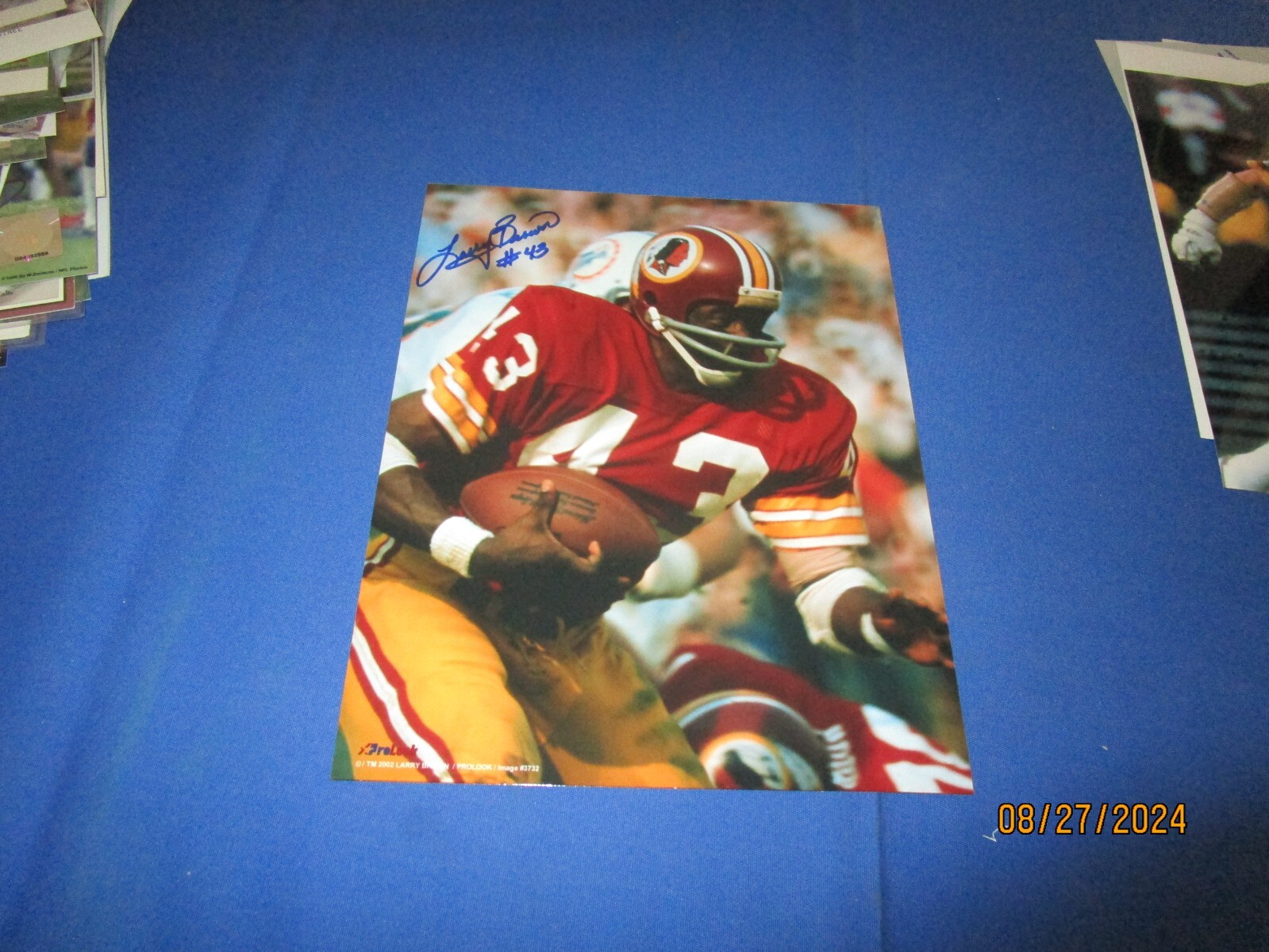 Larry Brown Washington Redskins Signed 8X10 Football Photo 1970's ...