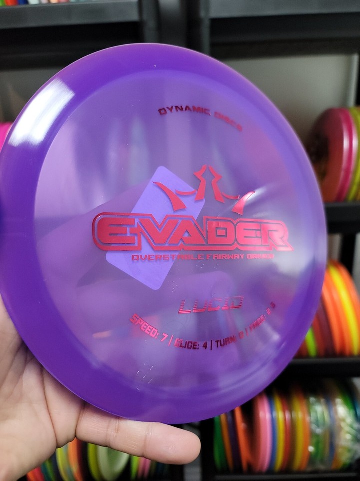 Dynamic Discs 173g Purple Blue LUCID EVADER Disc Golf Driver | eBay