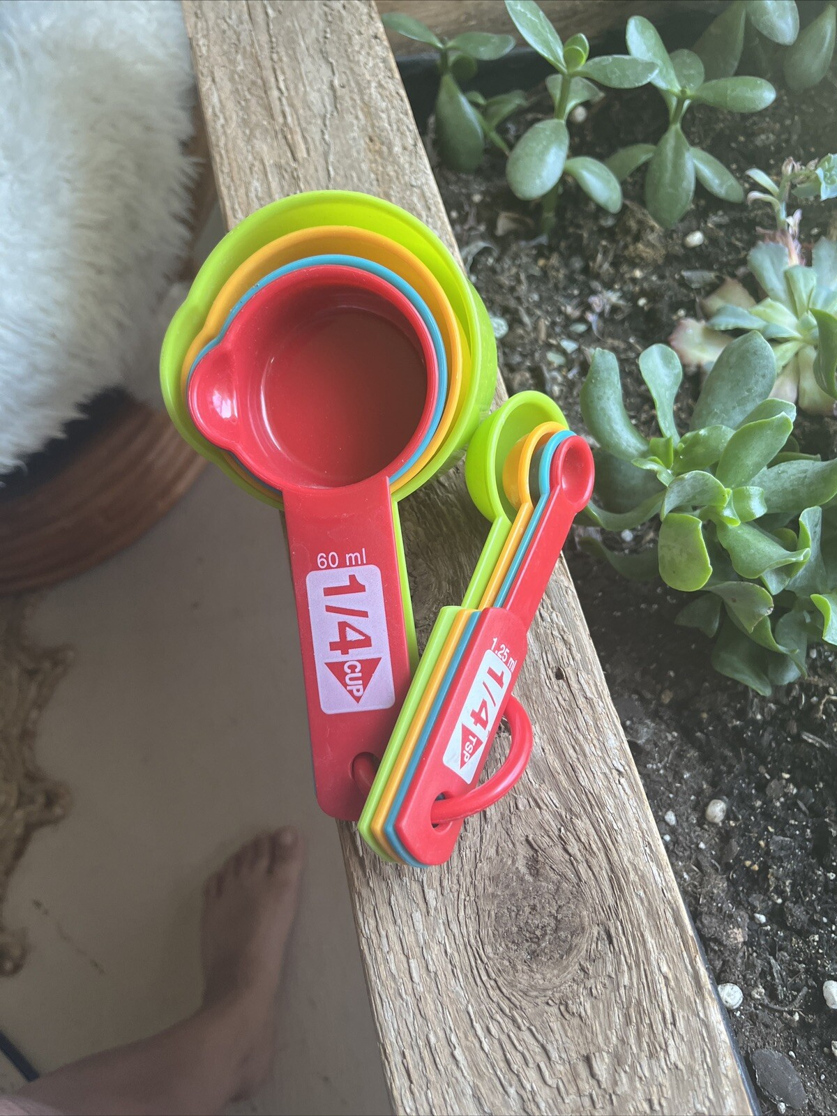 Multi-Color Measuring Cups and Spoons Set Plastic Cooking Kitchen Tools ...