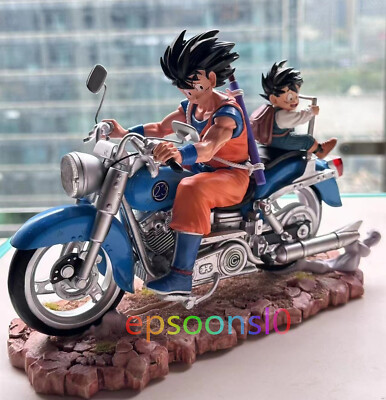 Anime Collect Goku &Gohan on Motorcycle Figure Model Recoat Painted ...