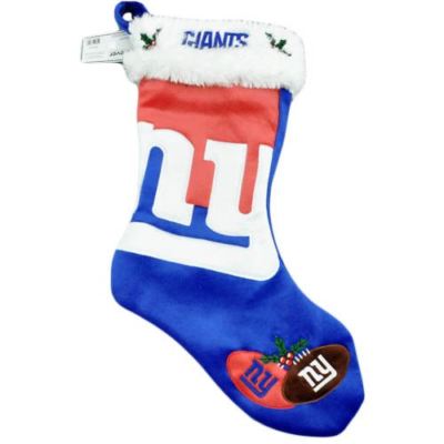 NFL New York Giants Christmas Winter Holiday Velvet Faux Fur Stocking ...