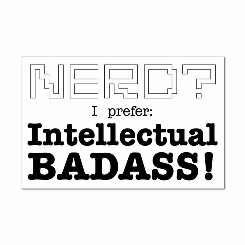 Nerd Sticker Decal Funny Geek Nerd Science Genius | eBay
