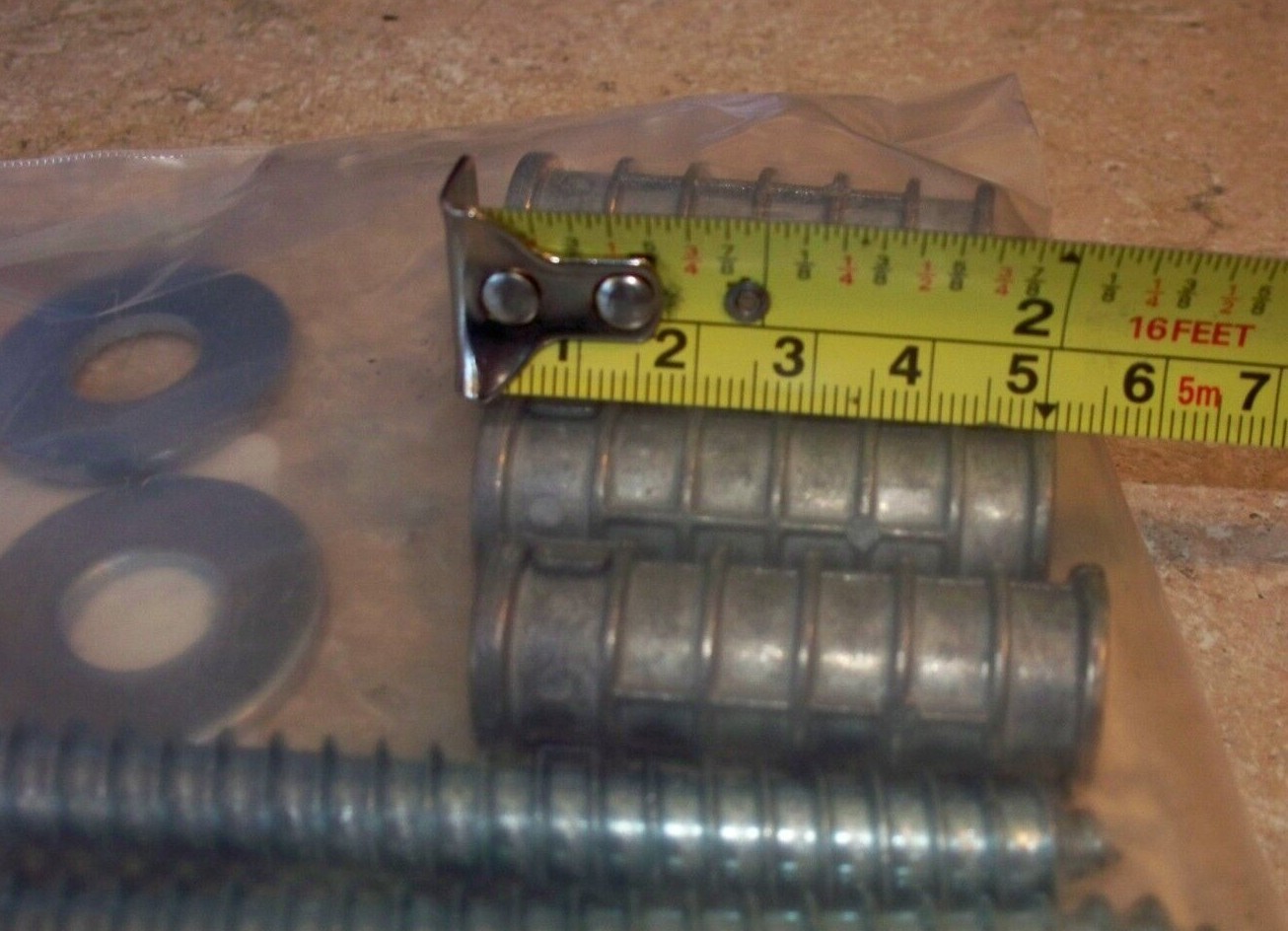 Set of 4 Concrete Lag Bolts 6" long w/ Shields Anchors & washers Free ...