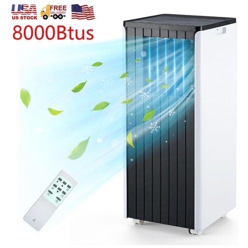 8000Btus Portable Air Conditioner Dual Control AC Unit Low Noise w ...