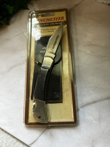 NEW Winchester Folding Knife w/ Sheath Belt Case | eBay