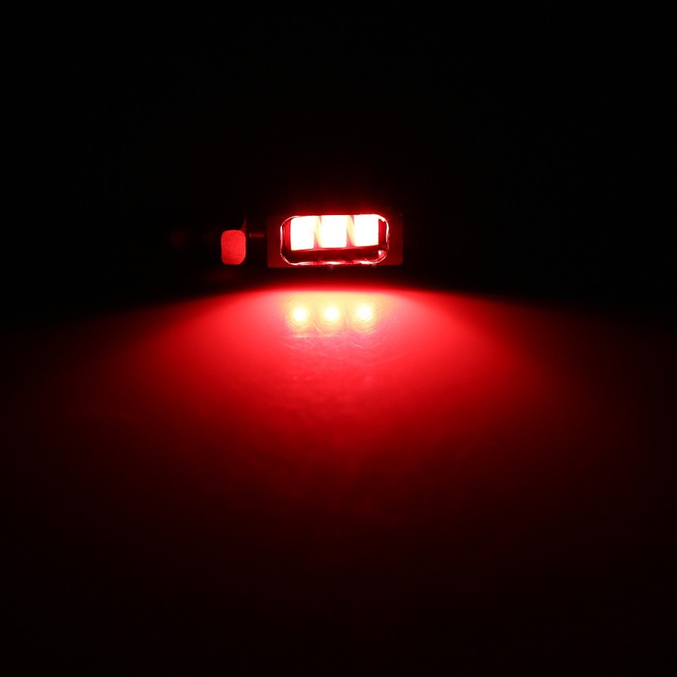 2x 12V Car Motorcycle License Number Plate Screw Light Lamp Red LED ...