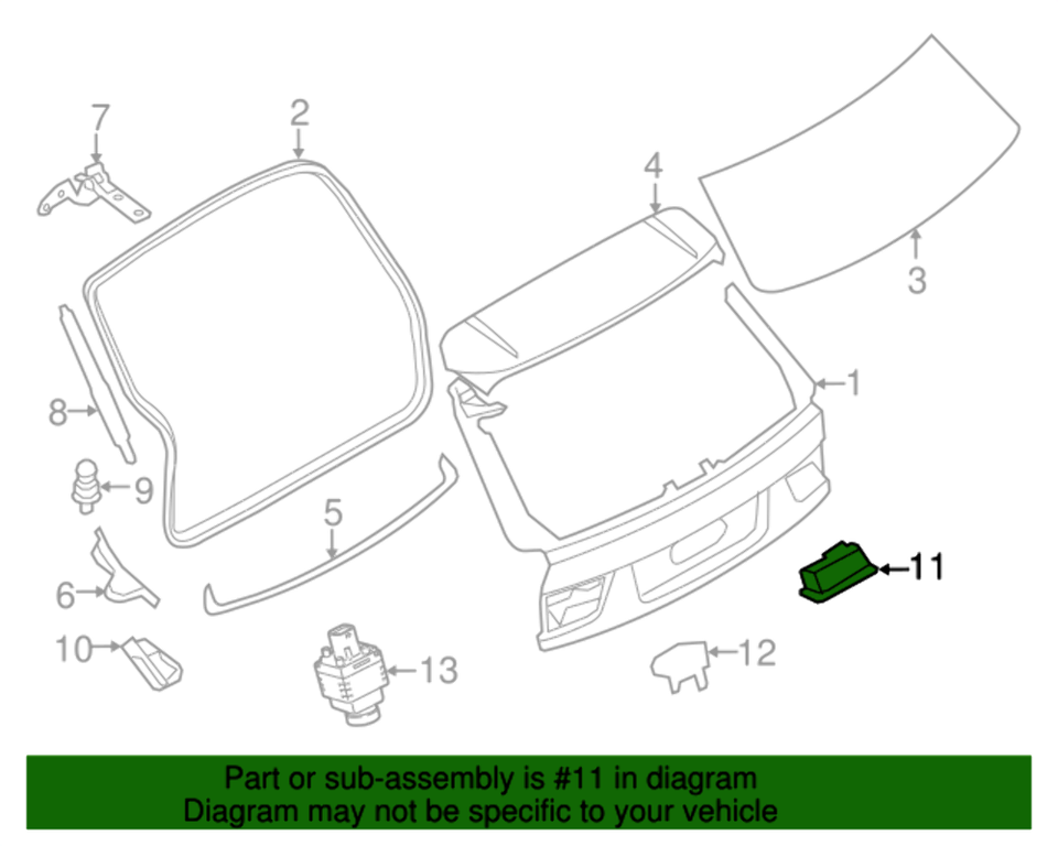 New Genuine BMW Boot Lid Tailgate Pushbutton (2014-2022) OE 51247463163 ...