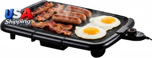 Electric Griddle with 16 X 10 Inch Flat Non-Stick Cooking Surface ...