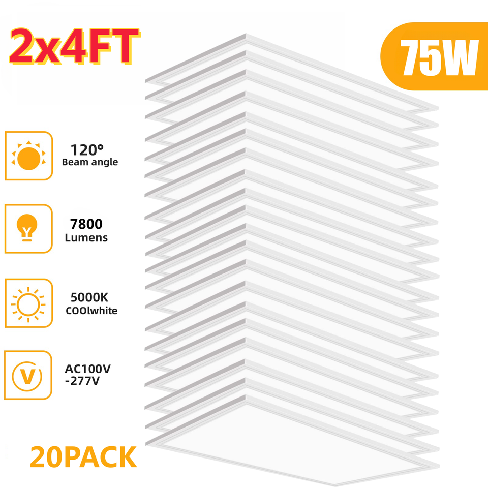2x4 LED Flat Panel Light, 2x4 FT LED Troffer Lights Back-lit Drop ...