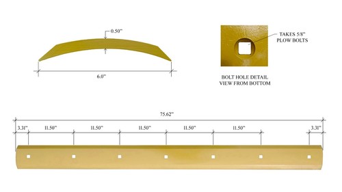 H491 - 2 Scraper Box Blades, fits some Gannon Box Blades, 7 Bolt, 1/2 ...