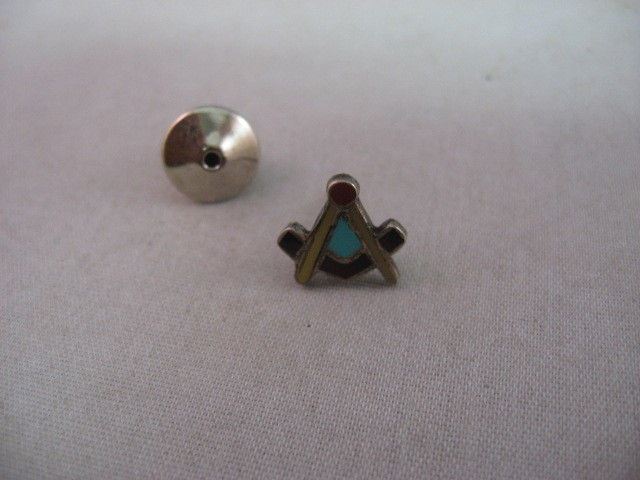 Wonderful Colorful Design Vintage Mens Tie Tack Pin: Mason Square ...