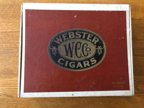 Vintage Webster Cigars Box W C Co Executive Permit TP 550 Philadelphia PA | eBay