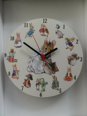 19cm Peter Rabbit Beatrix Potter Characters Wall Clock. New & Boxed ...