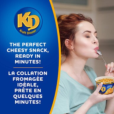 KD KRAFT DINNER Snack Cups - Three Cheese Macaroni & Cheese 58g,10ct ...