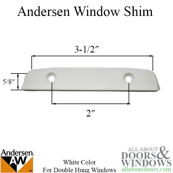 Andersen Sash Lock Keep White Shim Spacer For Andersen Double Hung ...