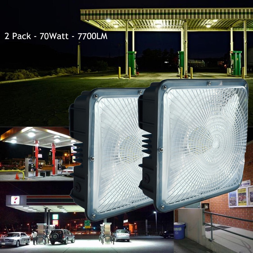 70W High Bay LED Canopy Ceiling Light - Ultra Efficient Recessed ...