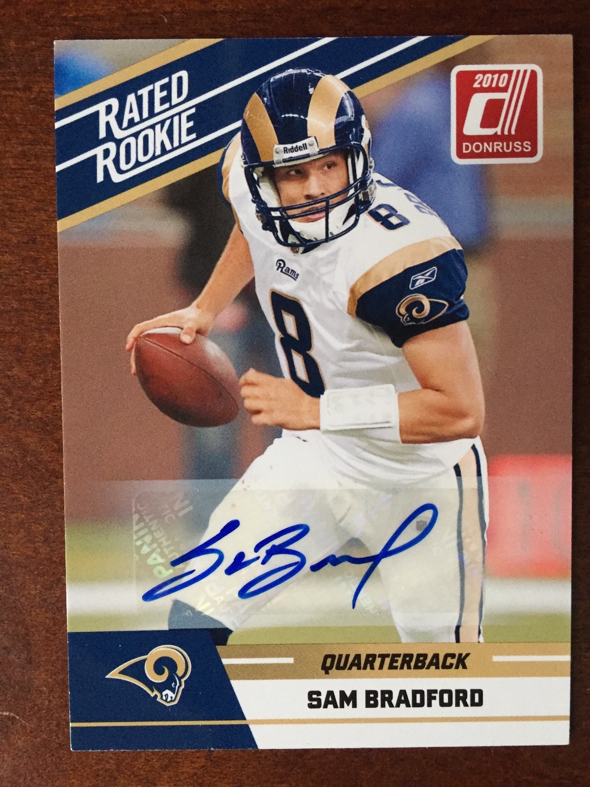 SAM BRADFORD 2010 Donruss Rated Rookie RC Autograph Rams Cardinals Rare ...