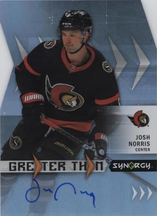 2023-24 Upper Deck Synergy - Greater than Signatures Josh Norris #GT-JN ...