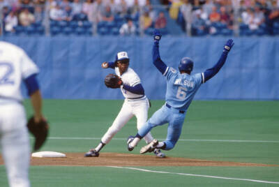 Playoffs Toronto Blue Jays Tony Fernandez in action 1985 Old Photo | eBay