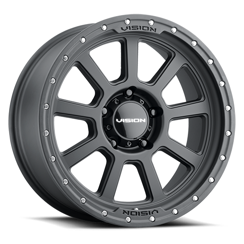 4 New 17x9 Vision 350 Ojos Satin Black 6x139.7 6x5.5 ET-12 Wheels Rims ...