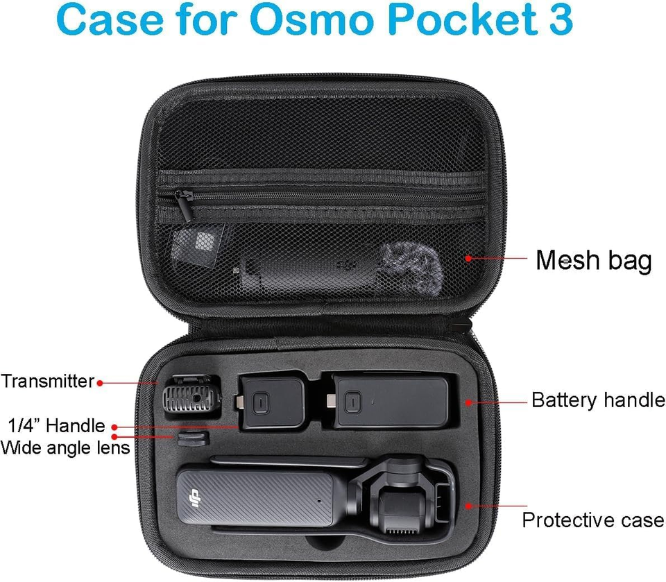 Accessories Kit for OSMO Pocket 3,Including Hard Shell Case,Magnetic ...