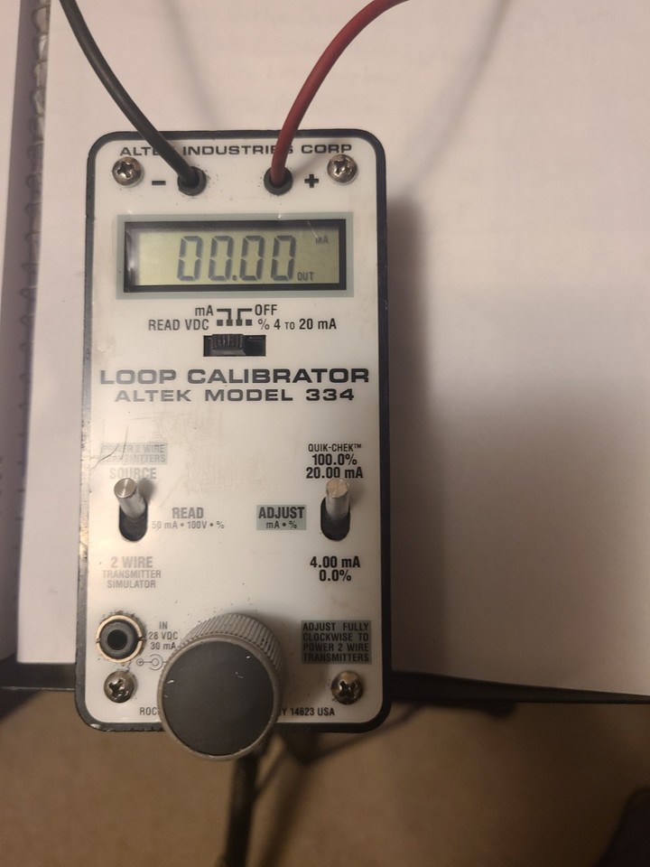 Altek Model 334 Loop Calibrator Milliamp Source Simulator – Tested ...