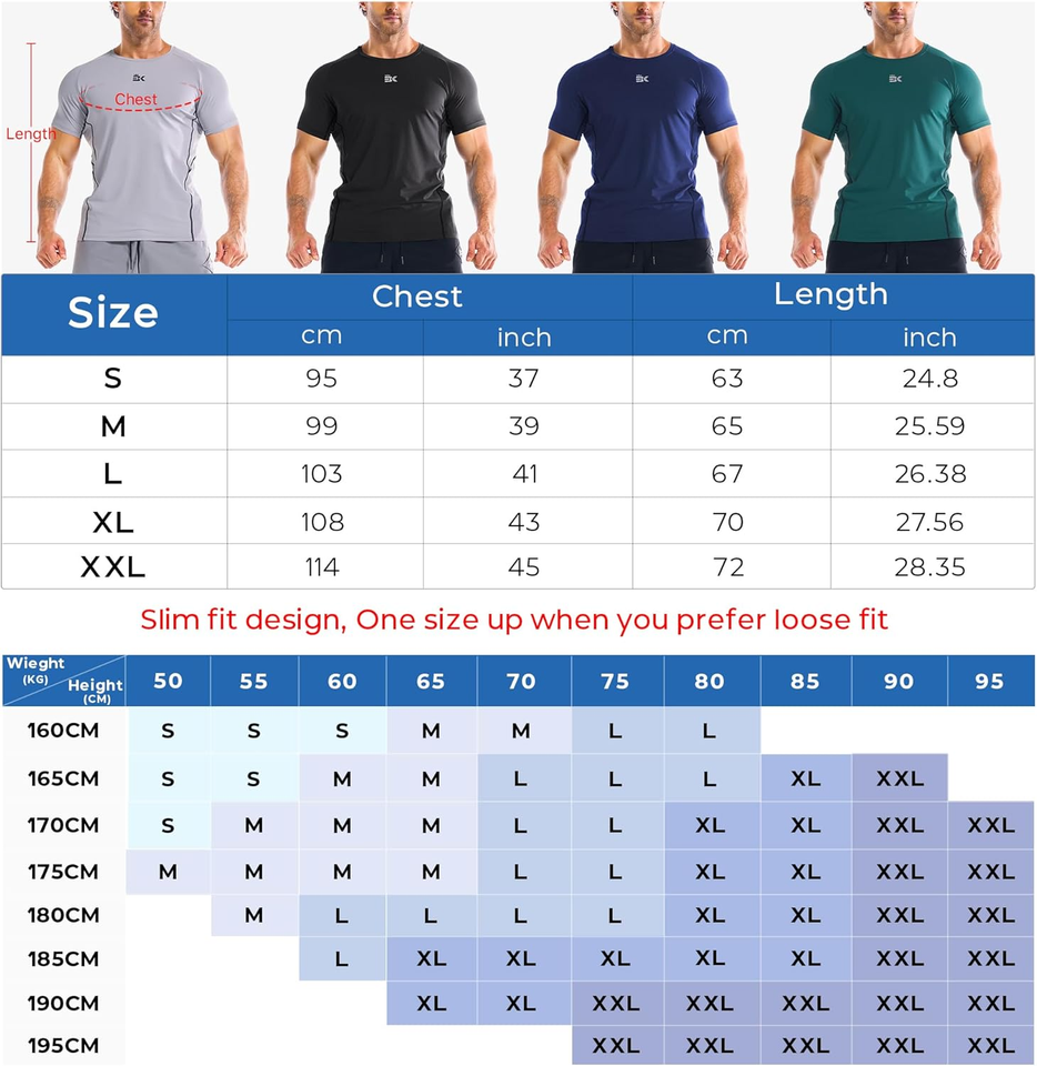 BROKIG Men'S Gym Sports T-Shirts, Underarm Muscle Running Shirt Fitting ...