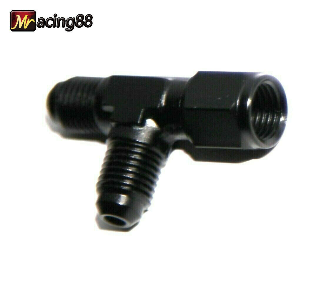 1x Flare 3 Way T Tee Fitting Adapter BLACK AN4 Male to AN4 4-AN Female ...